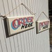 Open Sign A Hand Painted & Lettered Wooden Sign Great for Your Business ...