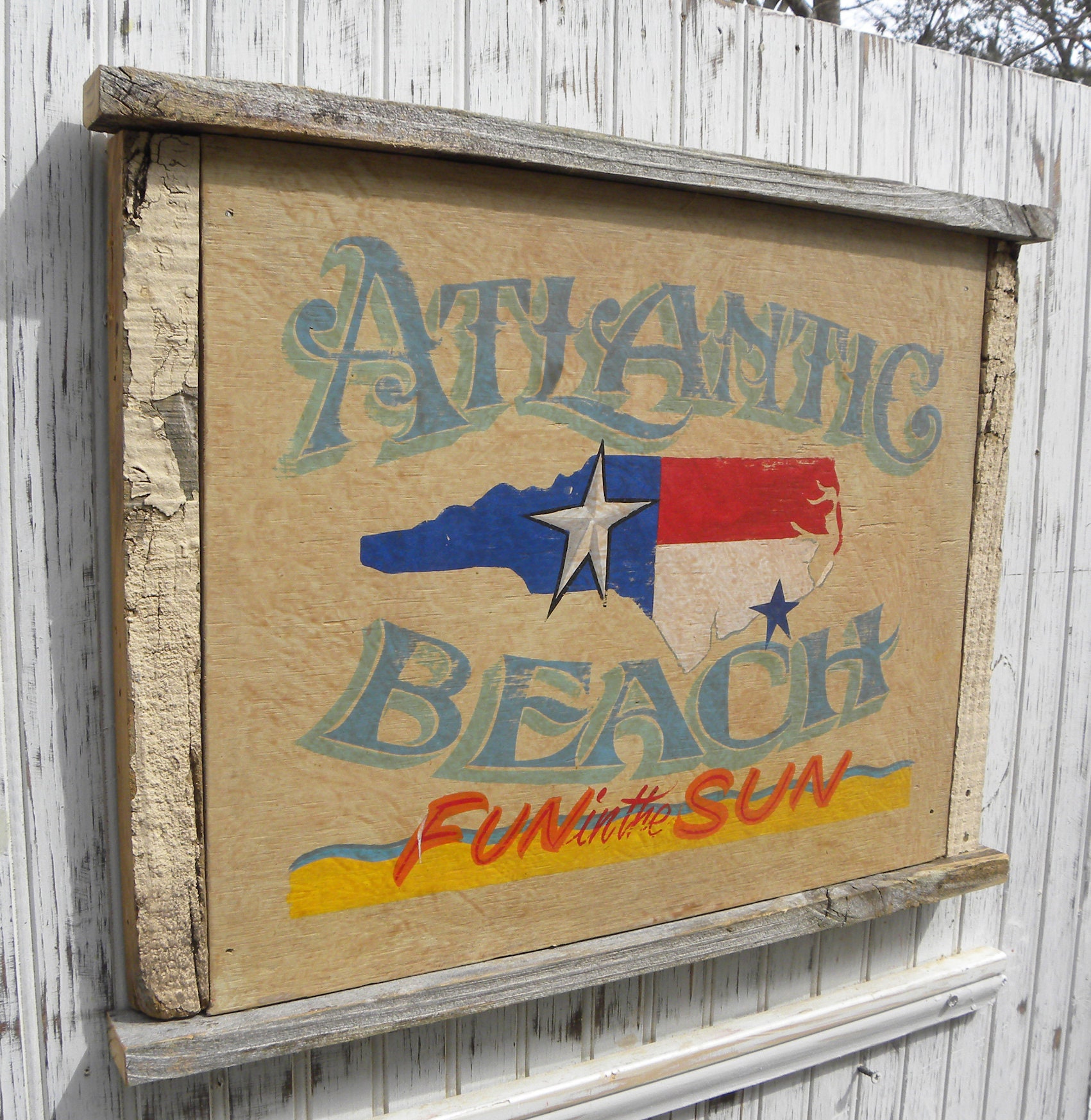 Atlantic Beach North Carolina Hand Painted Sign I Morehead City I ...