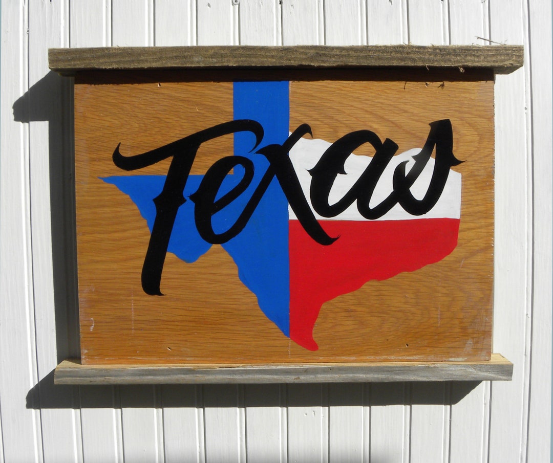 Texas State Sign | Original Hand Painted Sign | Kitchen Wall Decor ...