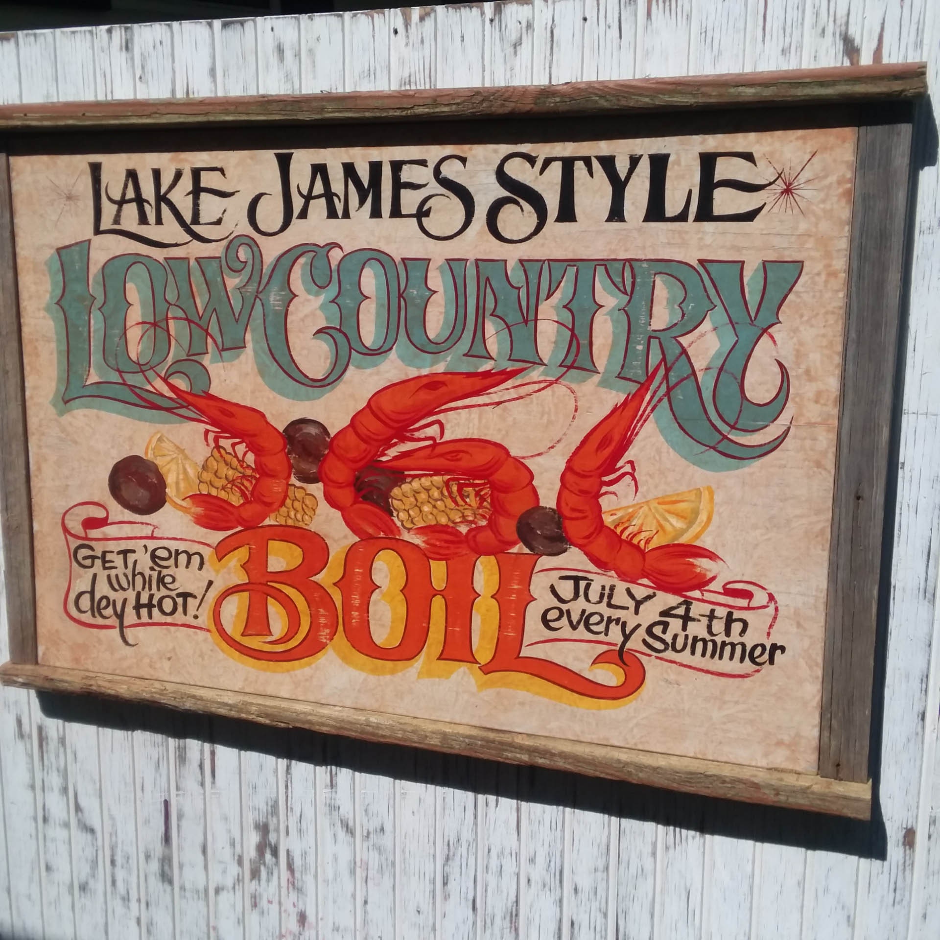 Shrimp Sign Hand Lettered Wooden Sign With Shrimp Art. | Etsy