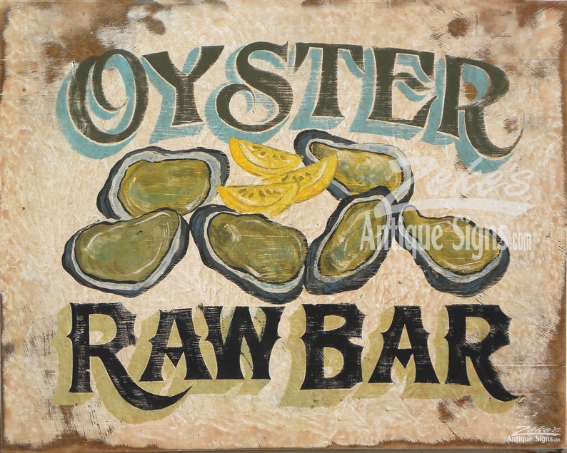 Oyster Bar Art Print Seafood Beach House Decor Great for - Etsy