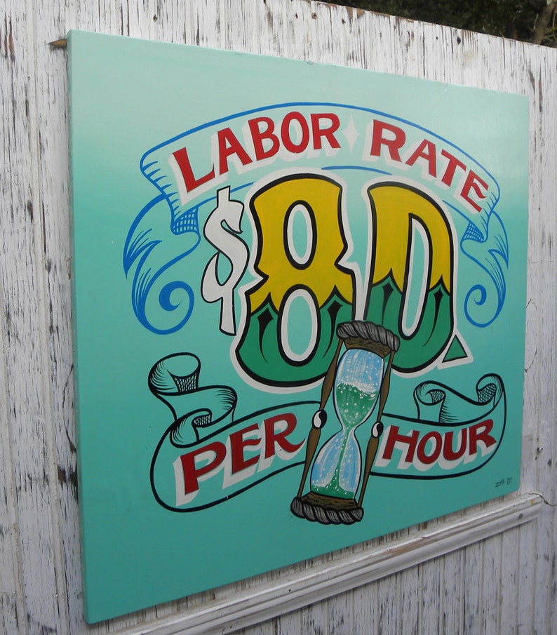 Tattooo Sign Hourly Rate Ink Artistshop Sign Original - Etsy