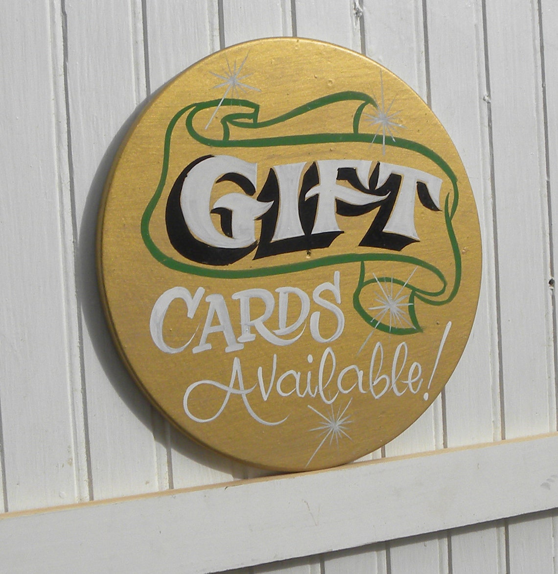 Gift Certificate Wooden Sign Gold Paint Business Sign - Etsy