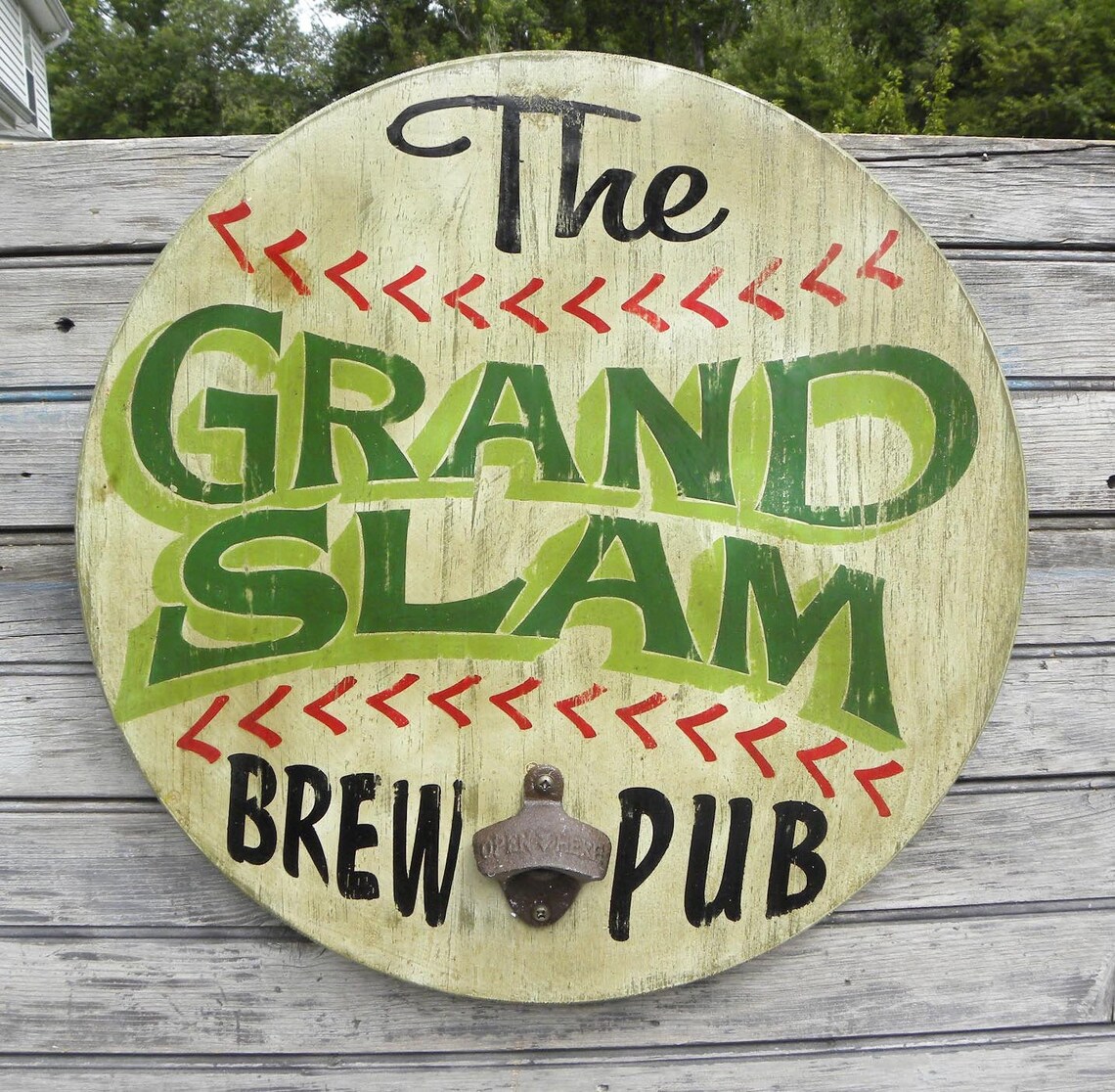 Grand Slam Baseball Brew Pub Sign. This Restaurant or Bar - Etsy