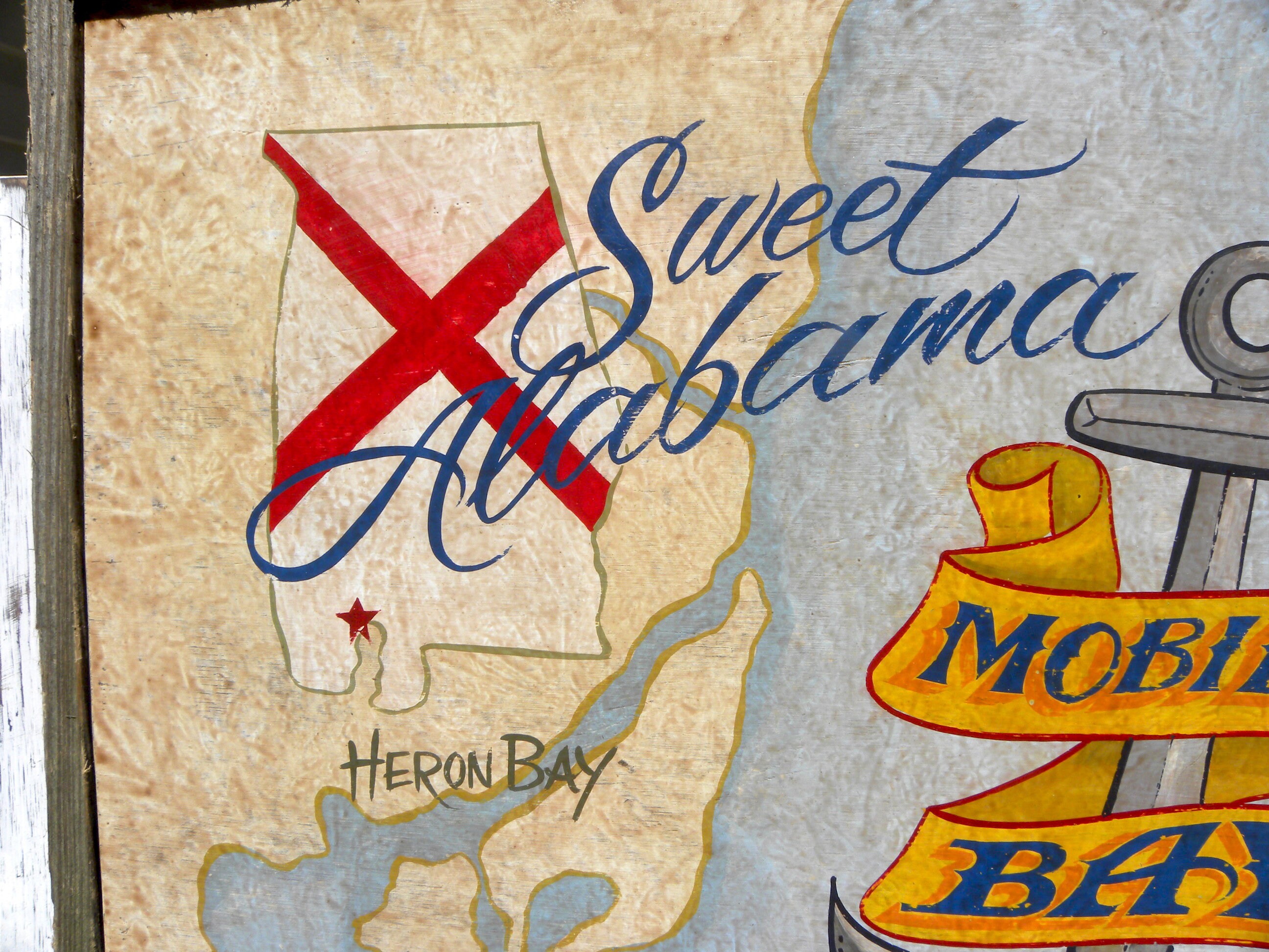 Mobile Bay Alabama Sign Feature or Gallery Wall Great Beach | Etsy