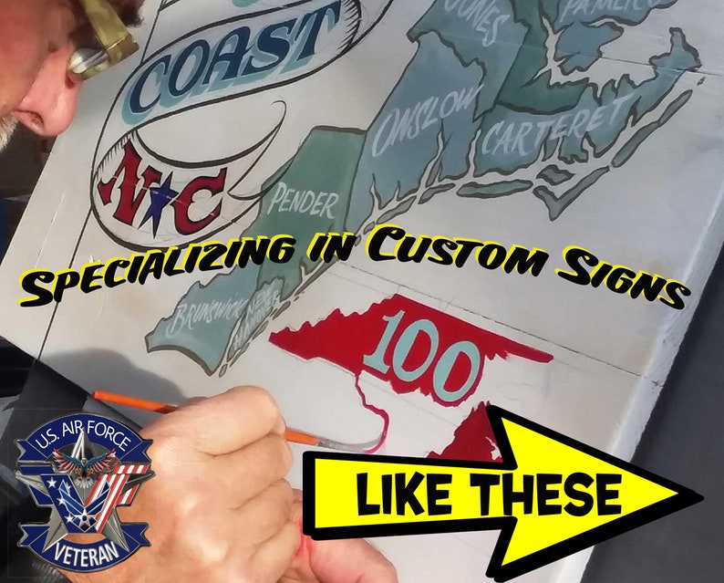 Down East NC Map on Canvas Wall Decor Southern Outer Banks - Etsy