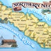 Northern Neck of Virginia Print | Retro Map Art Print | Beach House ...