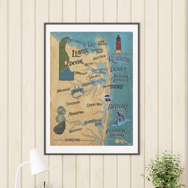 Delaware Poster - Etsy