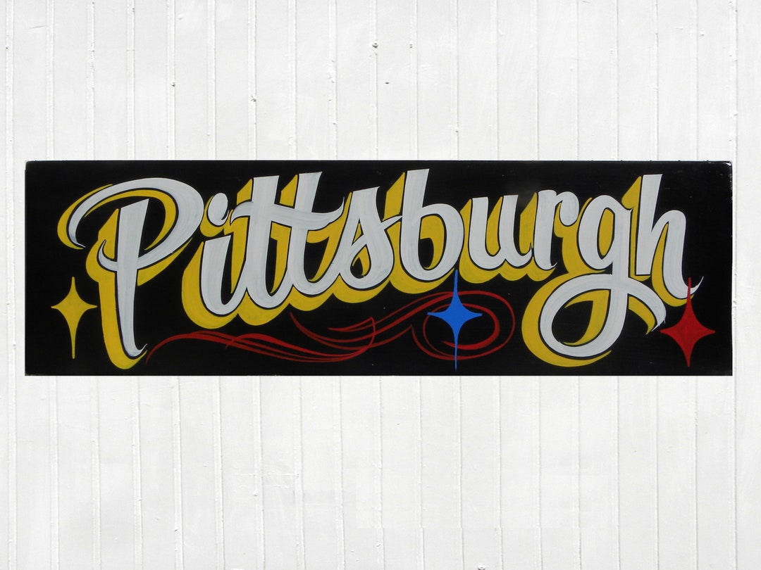 Hand Painted Pittsburgh Sign: Pennsylvania Hometown Art - Etsy