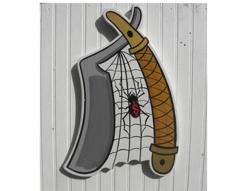 Hand Painted Barber Sign - Etsy