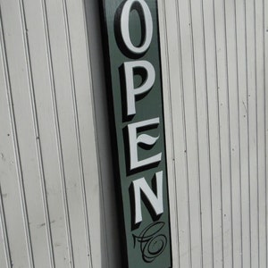 Open Sign | Hand Painted Wooden Sign| Exterior or Interior Sign | Open ...