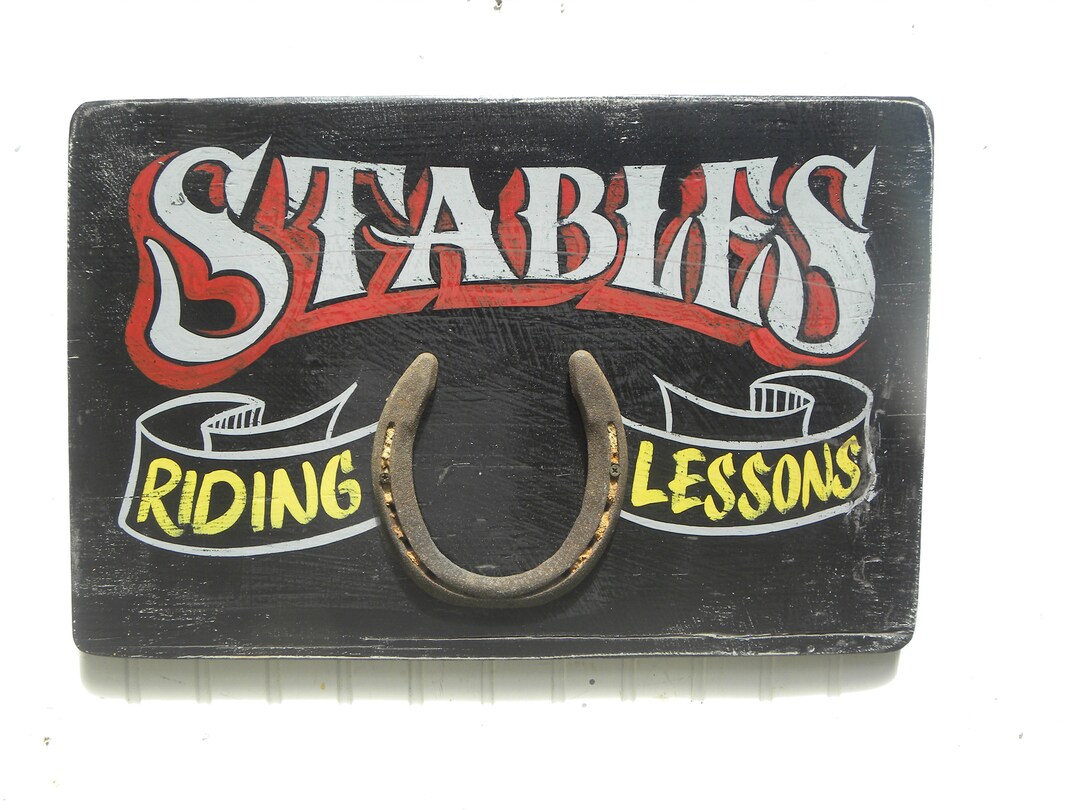 Horse Stable Sign, a Hand Painted Original Sign. Makes Great Farmhouse ...