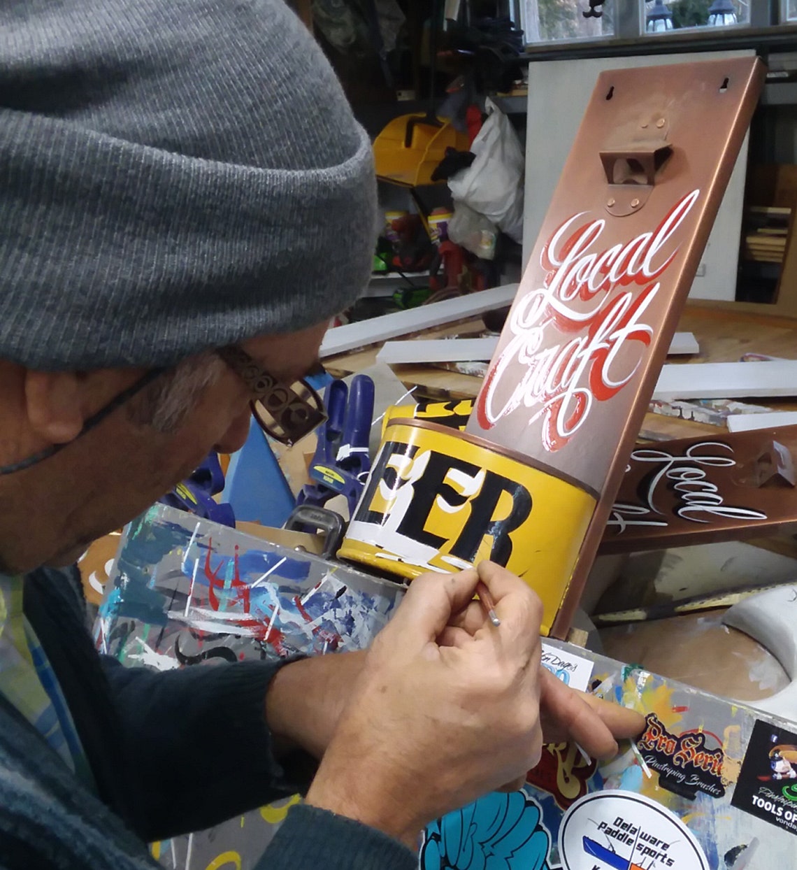 Local Craft Beer Sign Metal Hand Painted Original Ale Pub - Etsy