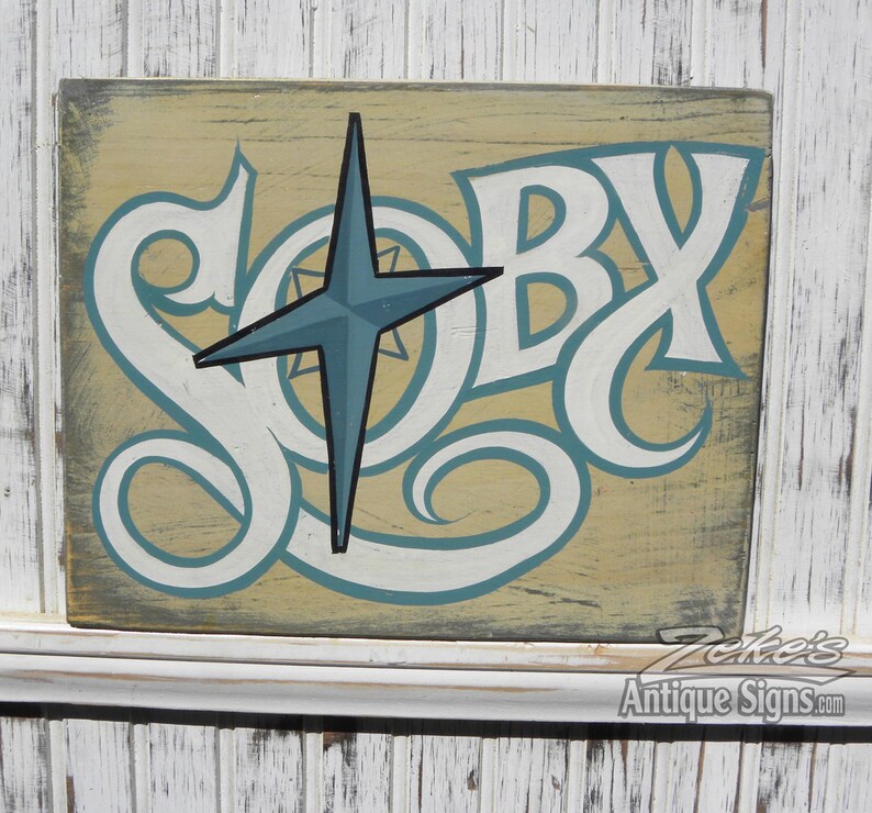 Cape Lookout Lighthouse Hand Painted Sign Original Beach | Etsy