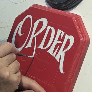 Order Here Sign| Hand Painted Original Wooden Sign | Use for Exterior ...
