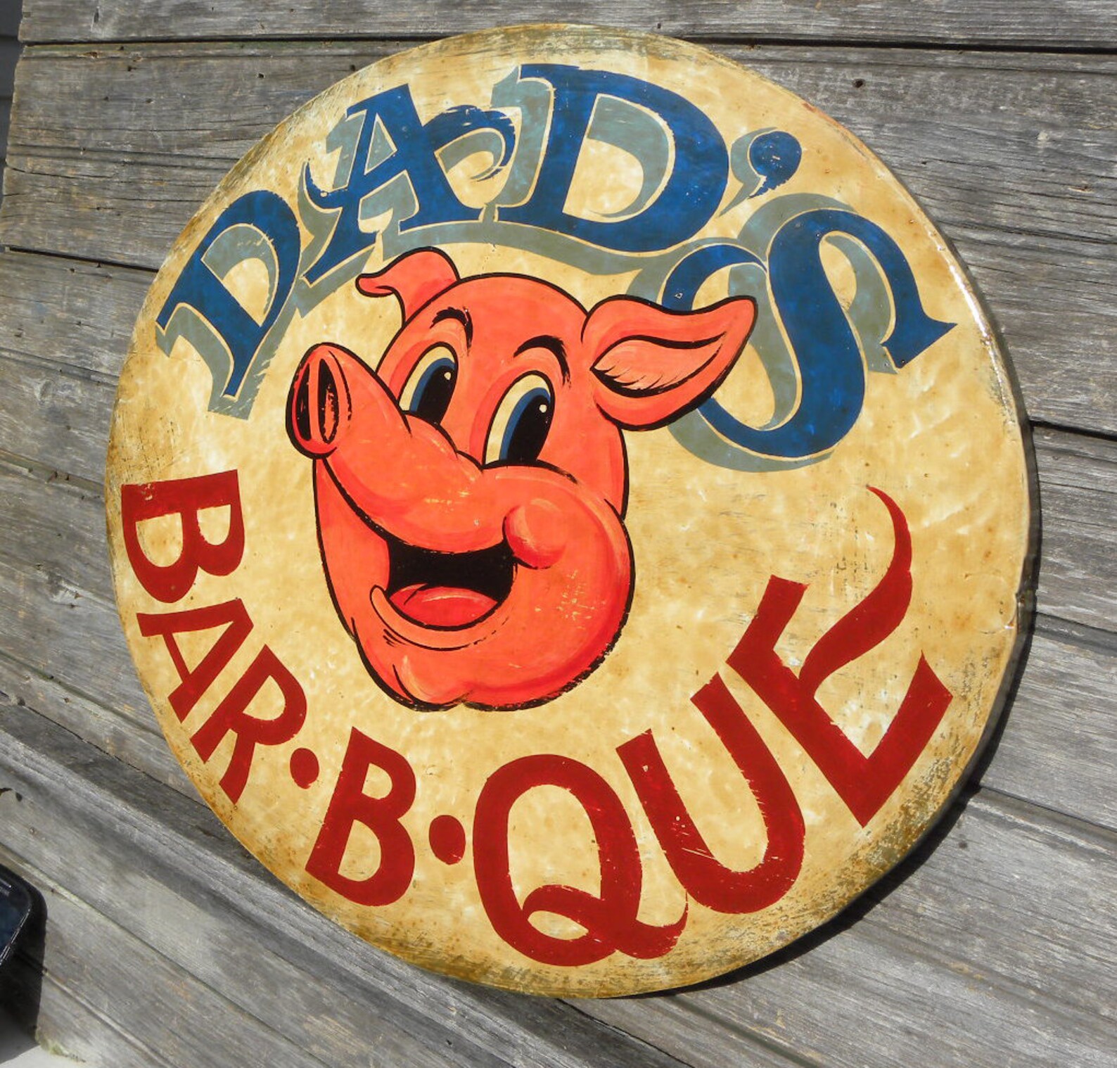 BBQ Pig Cutout Hand Painted Sign Farmhouse Decor Kitchen - Etsy