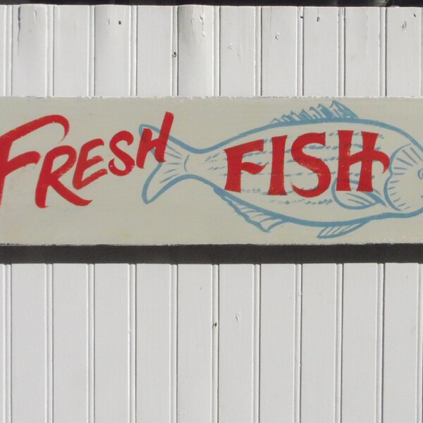 Fresh Fish Sign - Etsy