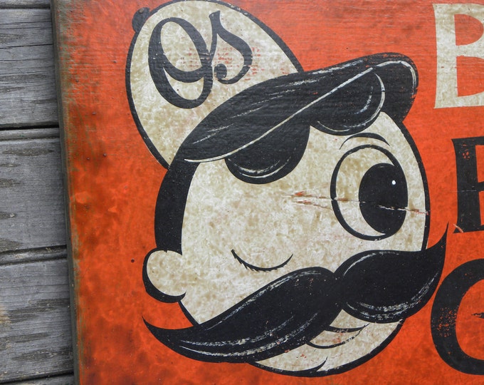 Natty Boh Bar & Grill Sign, Hand Painted, Original, Faux Vintage Wood ...