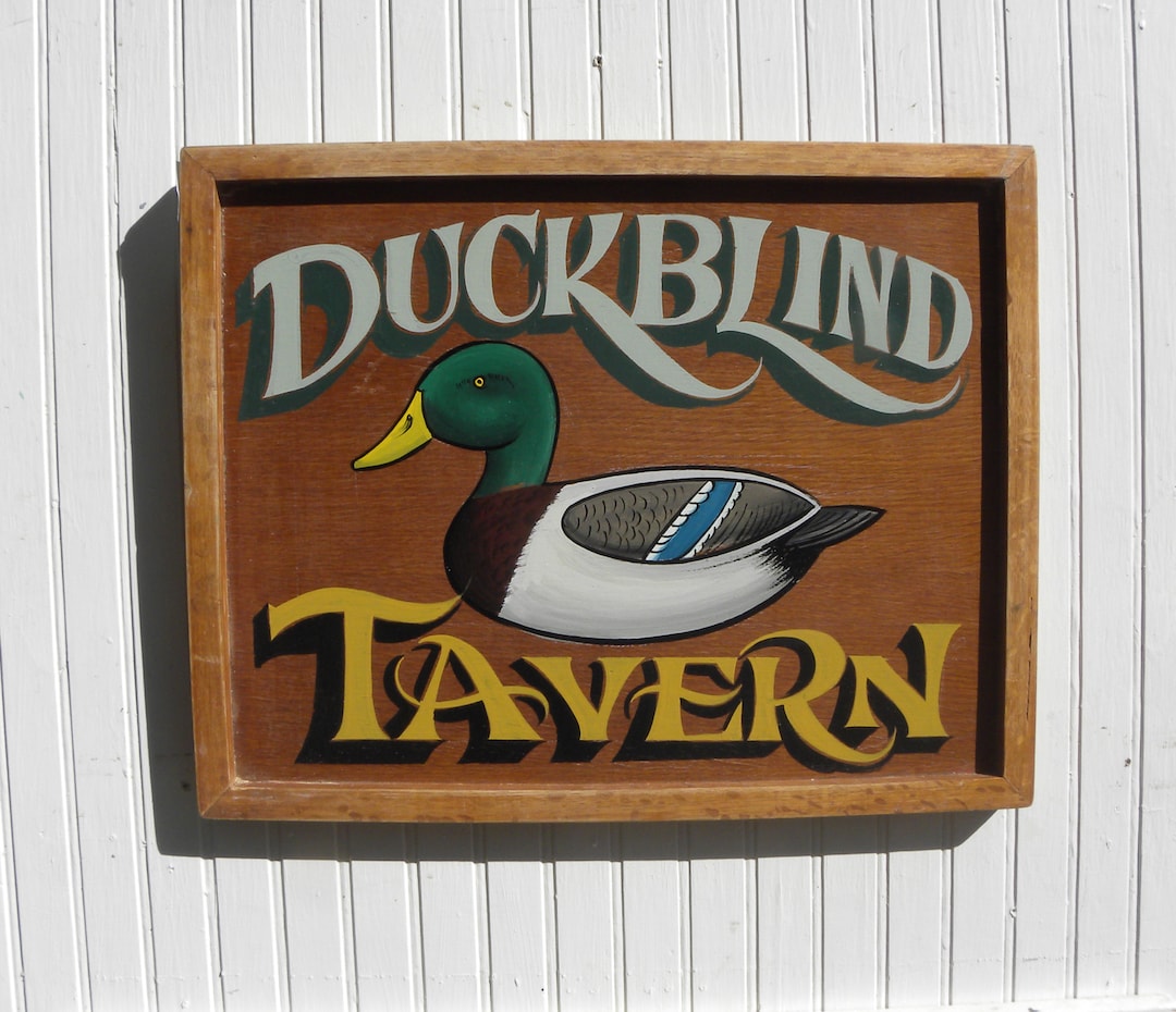 Decoy Sign Hand Painted Wall Decor |duckblind Tavern -funny Sign ...