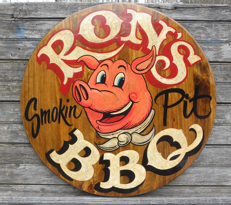 Texas BBQ Print From an Original Hand Painted and Lettered - Etsy