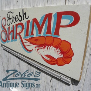 Shrimp Sign Hand Lettered Wooden Sign With Shrimp Art. | Etsy