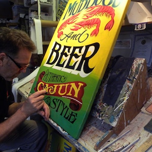 Mudbugs & Beer Cajun Hand Painted Print| Cajun Art| Louisiana Art| New ...