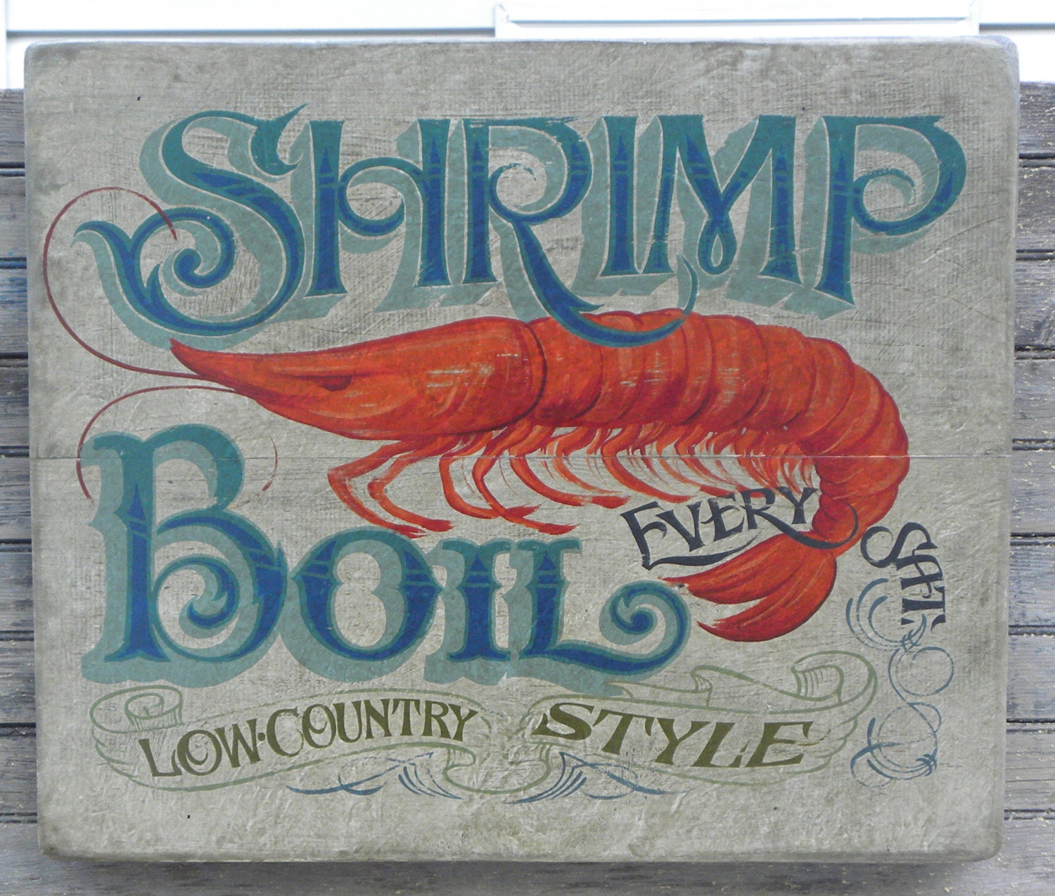 Shrimp Boil Print From an Original Hand Painted and Lettered Sign ...