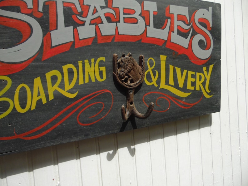 Livery Horse Stables Sign Hand Painted | Original Sign & Lettering ...