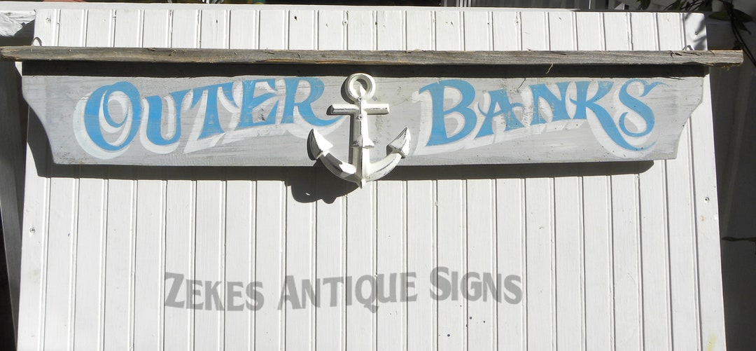 Outer Banks Wall Art| Outer Banks NC Shelf Sign|beach Decor| Art| Hand ...