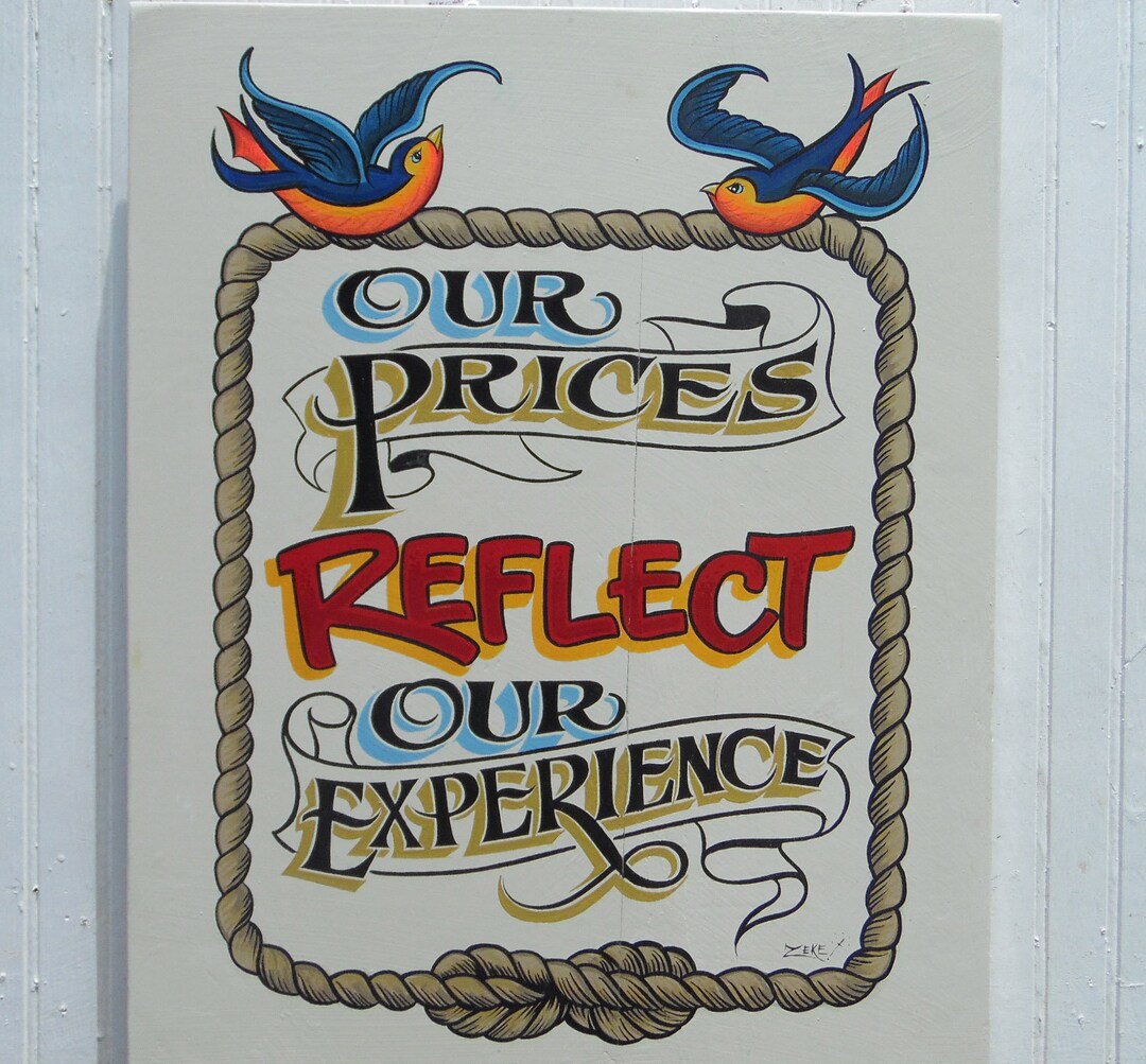 Hand Painted Tattoo Sign | Tattoo Shop Sign I Tattoo Shop Decor I ...