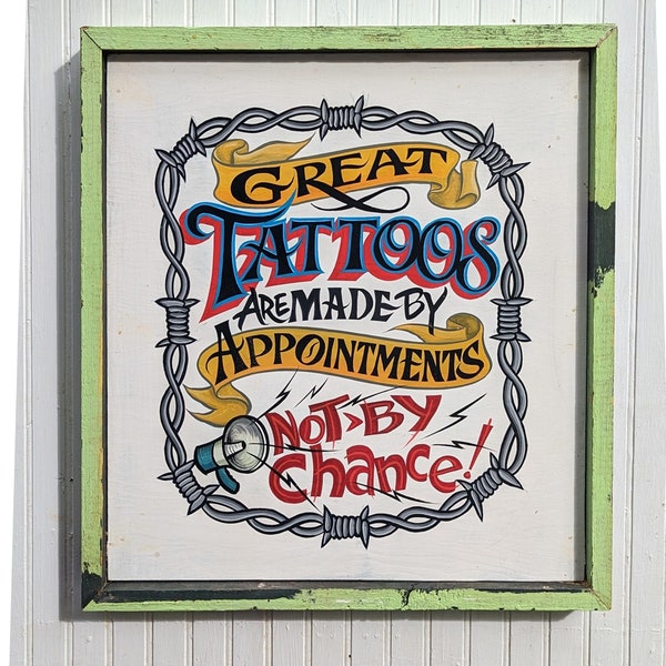 Hand Painted Tattoo Shop Signs - Etsy