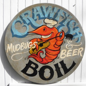 Mudbugs & Beer Cajun Hand Painted Print| Cajun Art| Louisiana Art| New ...