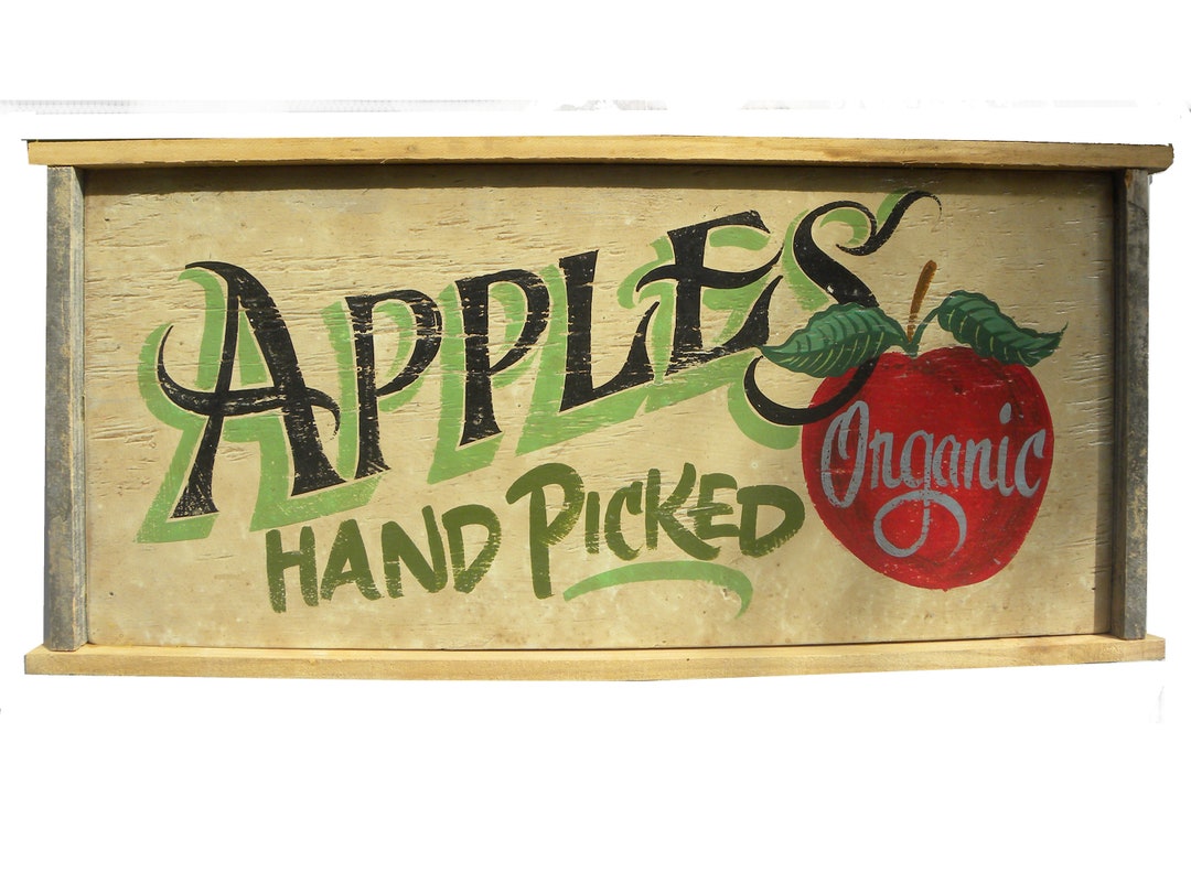 Fresh Apples Sign | Hand Painted | Wall Decor | Kitchen Decor ...