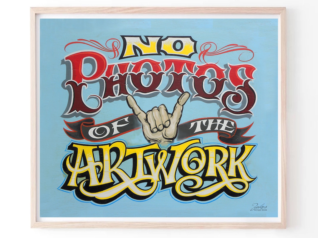 No Photos of the Artwork | Tattoo Shop Sign I Tattoo Shop Decor I ...