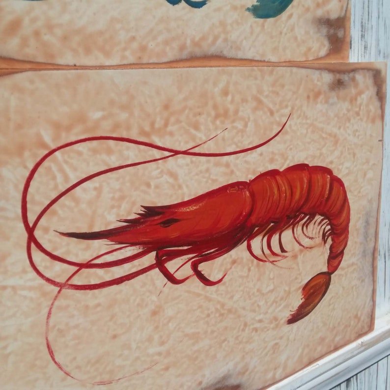 Fresh Shrimp Print Seafood Decor Restaurant Decor Gifts - Etsy