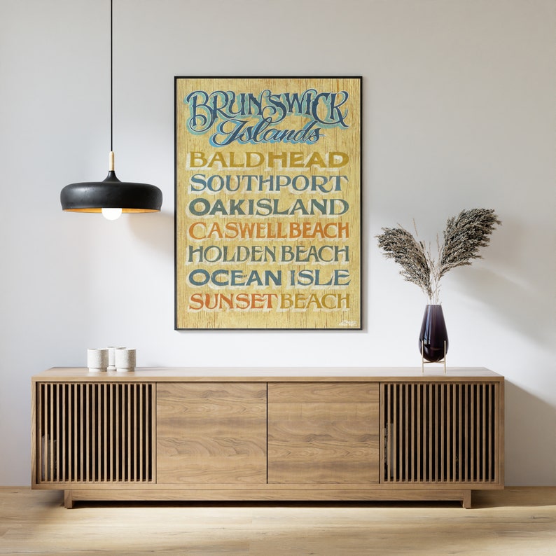 Brunswick Islands Beach Print From an Original Hand Painted - Etsy
