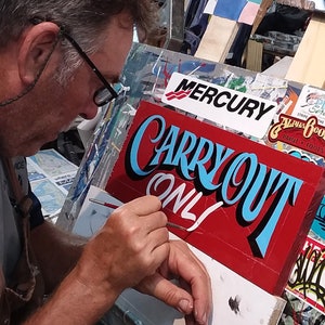 Carry Out Only Sign, Hand Painted, Wooden Sign Exterior or Interior - Etsy