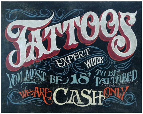 Vintage Tattoo Shop Signs