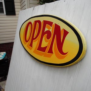 Open Sign | A Hand Painted & Lettered Wooden Sign Great for Your ...