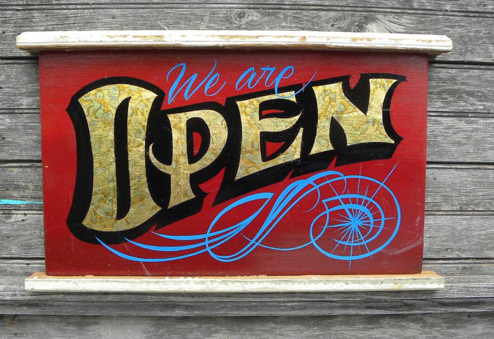 Open Sign Hand Painted Wooden Sign Exterior or Interior | Etsy