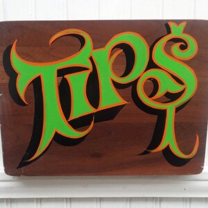 Cash Tips Sign Tattoo or Business Owner Sign Original Sign - Etsy