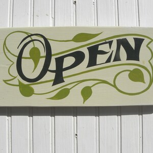 Open Sign Hand Painted Wooden Sign - Etsy