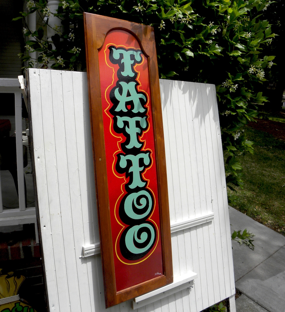 Tattoo Sign Tipping makes it Hurt Less wooden sign hand | Etsy