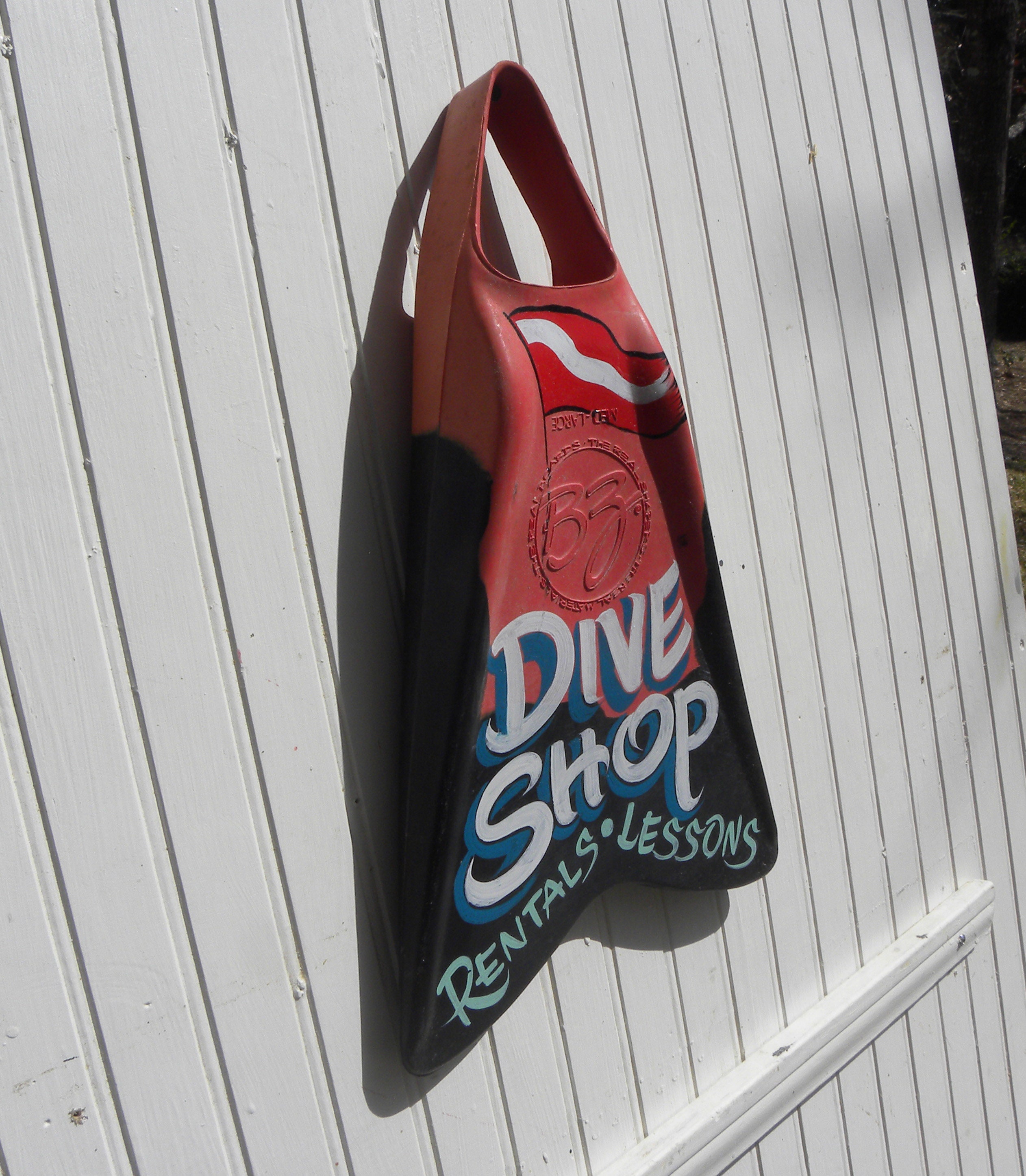 Dive Shop Sign Hand Lettered Sign Original Vintage Diving Fin | Etsy