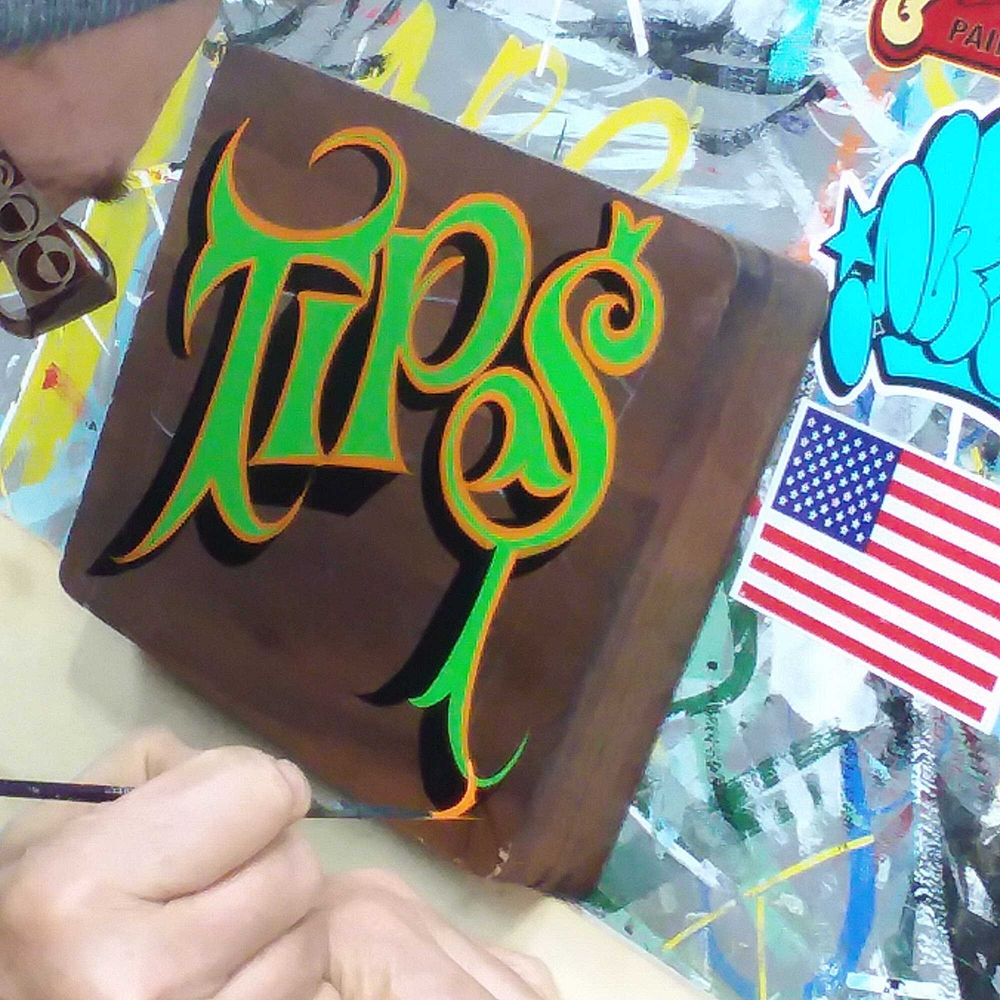 Cash Tips Sign Tattoo or Business Owner Sign Original Sign | Etsy