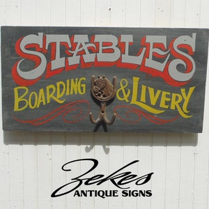 Livery / Horse Stable Sign , Hand Painted, Original Sign, Farmhouse ...
