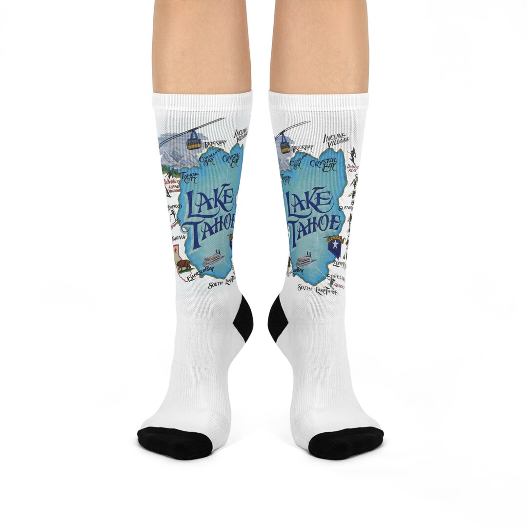 Lake Tahoe Socks I California Socks I Maps Socks - Etsy