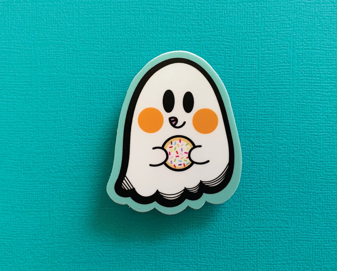 Sugar Cookie Ghost Sticker - Etsy