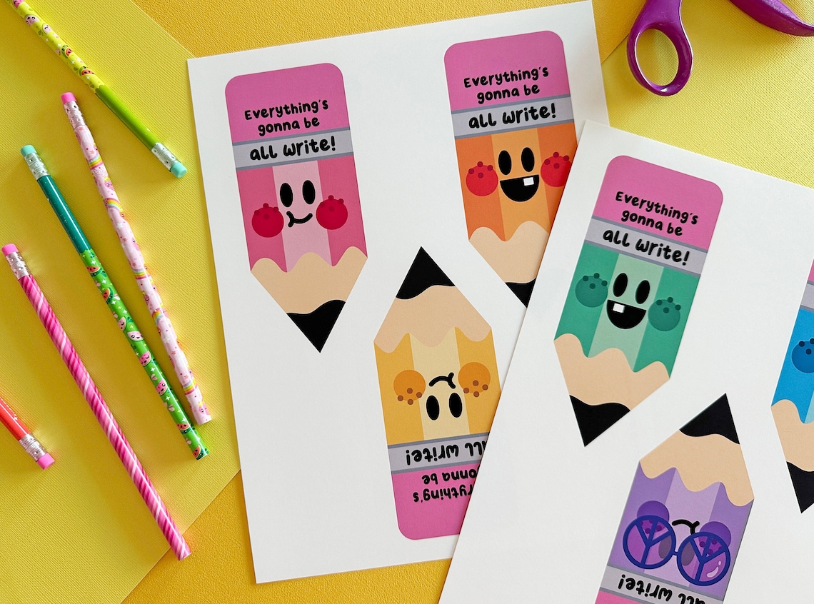 School Days Pencil Topper, Printable Gift Tag, Instant Download - Etsy