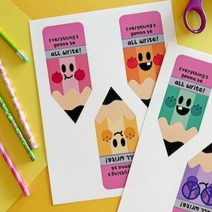 Back to School Pencil Topper, Printable Gift Tag, Instant Download - Etsy